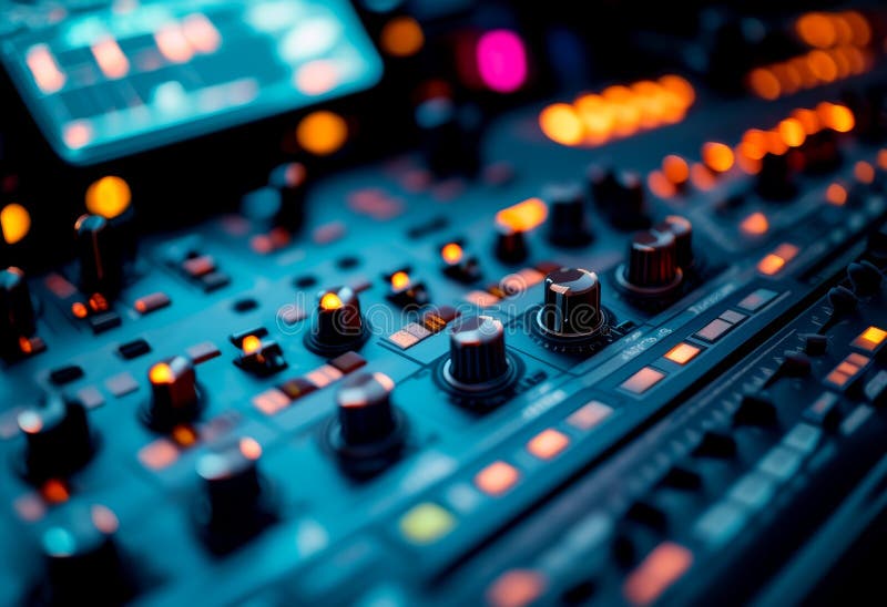 Control Panel Audio Board Technology Console Digital Event Buttons ...