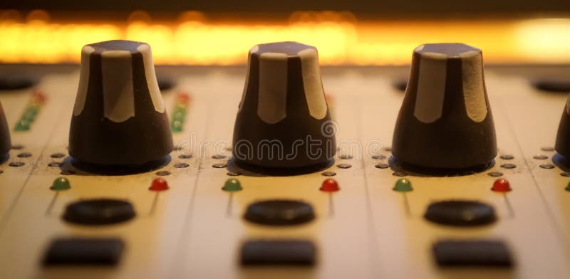 Control Panel for Audio Recording and Mixing Stock Image - Image of ...