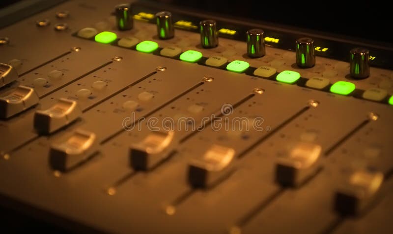 Control Panel for Audio Recording and Mixing Stock Photo - Image of ...