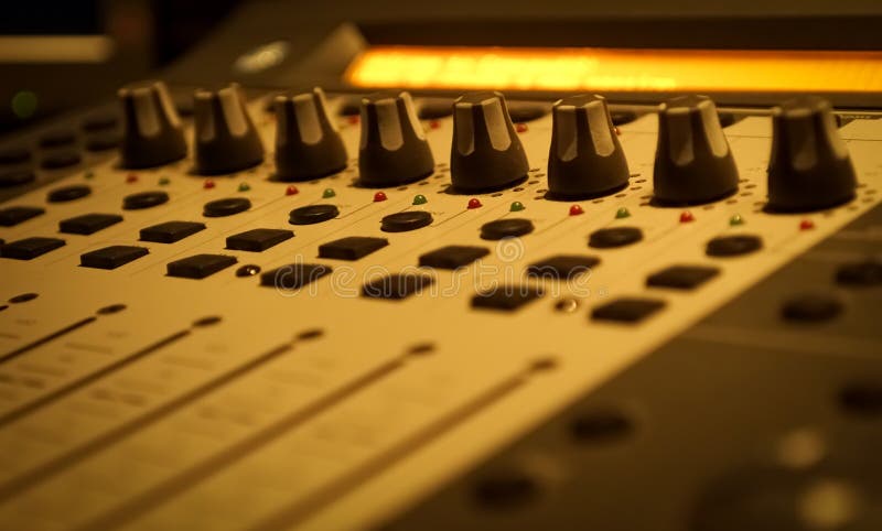 Control Panel for Audio Recording and Mixing Stock Photo - Image of ...