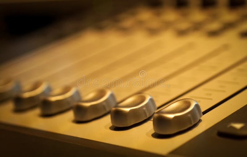 Control Panel for Audio Recording and Mixing Stock Photo - Image of ...