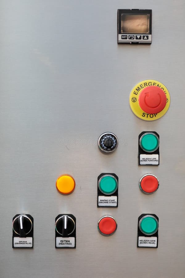 Control Panel of Automated Industrial Machine Stock Photo - Image of ...
