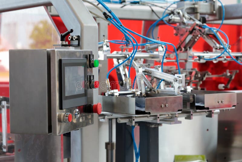 Control Panel of Automated Packaging Equipment Stock Image - Image of ...