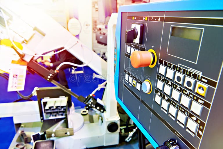 Control Panel Automatic Band Saw Stock Photo - Image of industry ...