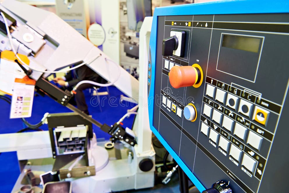 Control Panel Automatic Band Saw Stock Image - Image of blades, cutter ...