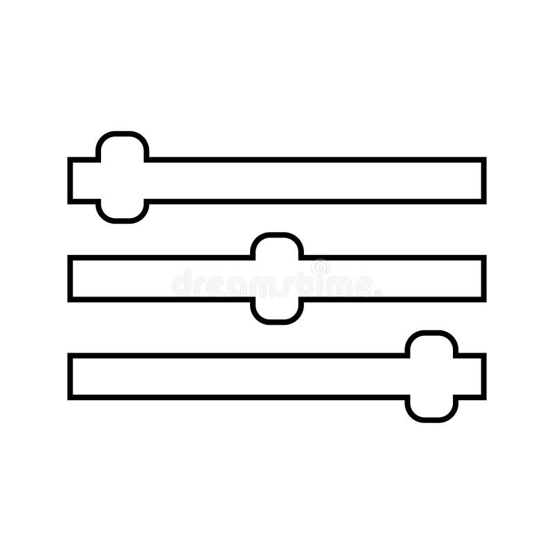 Control Panel Black Color Icon . Stock Vector - Illustration of ...