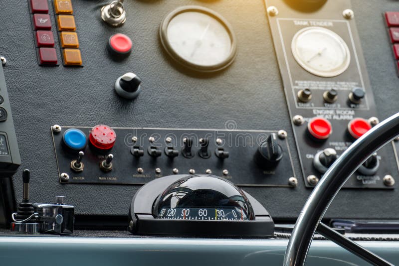 Control Panel Board in Ship Stock Photo - Image of device, boat: 157409938
