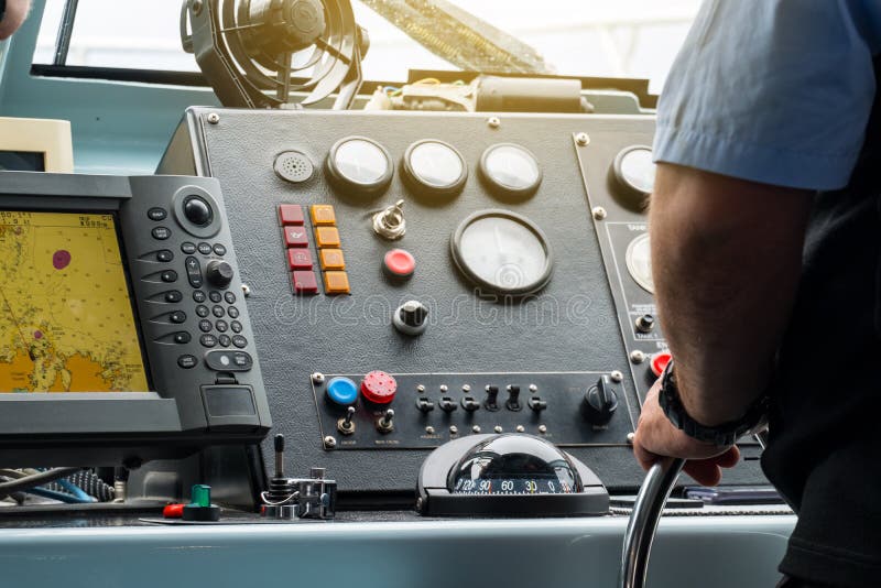 Control Panel Board in Ship Stock Photo - Image of boat, navigate ...