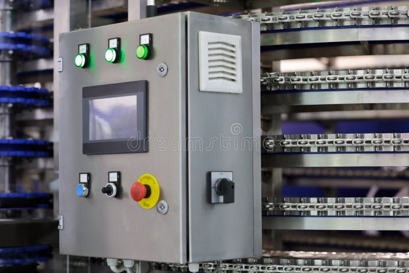 Control Panel of Bread Cooling Spiral Cooler Stock Photo - Image of ...
