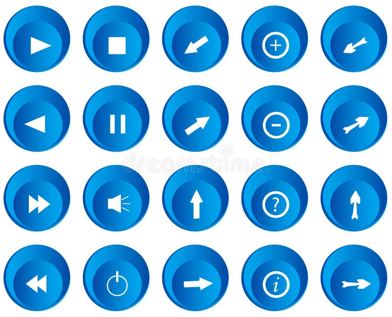 Control panel buttons stock vector. Illustration of icon - 5610664