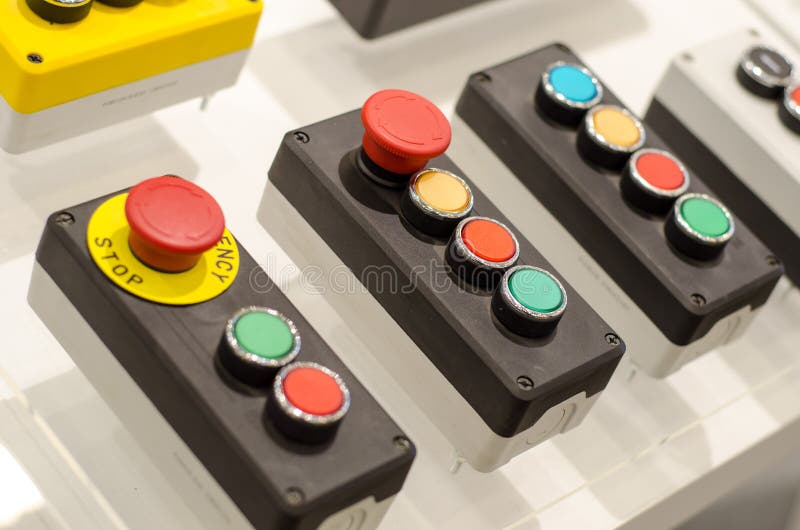 Control panel with buttons stock image. Image of metal - 141005527
