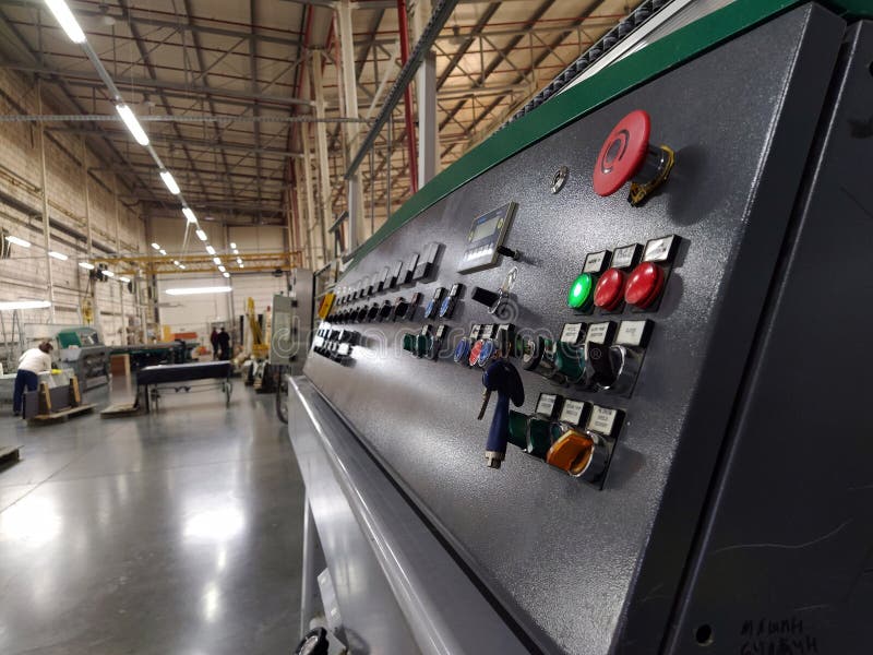 Control Panel, Buttons and Sensors, Machine Stock Image - Image of ...