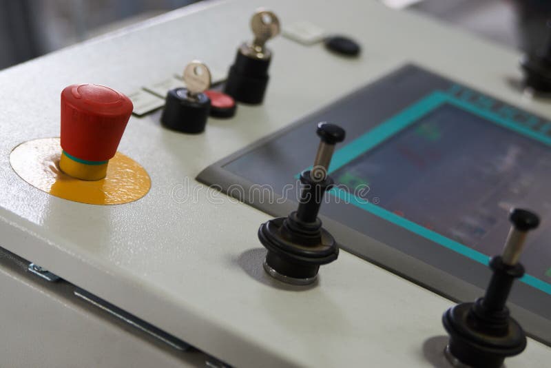 Control Panel with Buttons and Touchscreen Stock Photo - Image of ...