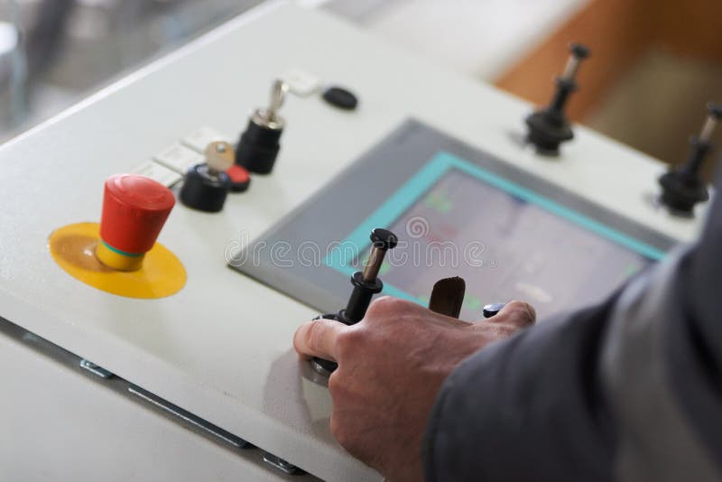 Control Panel with Buttons and Touchscreen Stock Image - Image of ...