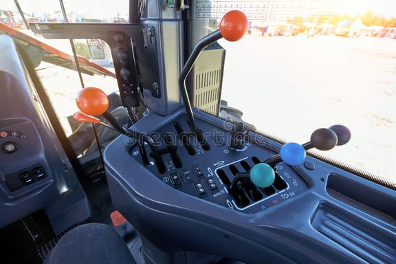 Control Panel in the Cab of a Modern Tractor Stock Photo - Image of ...