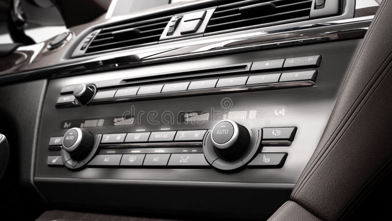 The Control Panel in the Car 3d Render Stock Illustration ...