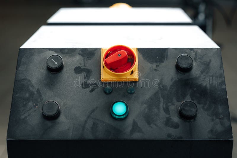 Control Panel of a Car Lift Hoist Crane in Auto Service Garage Stock ...