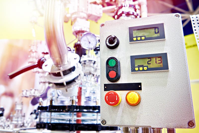 Control Panel for Chemical Reactor Stock Image - Image of panel ...