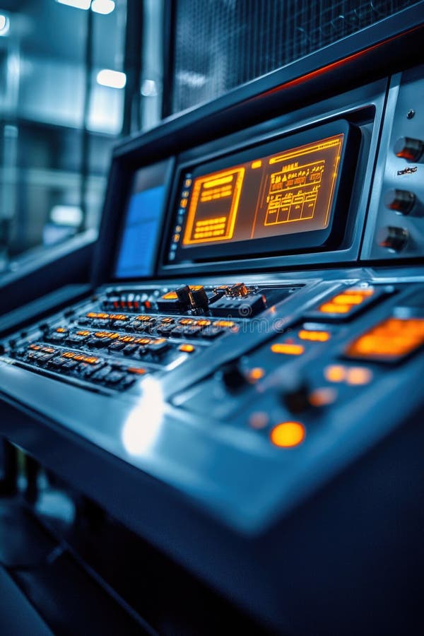 Control Panel Close Up stock photo. Image of close, lights - 373175486