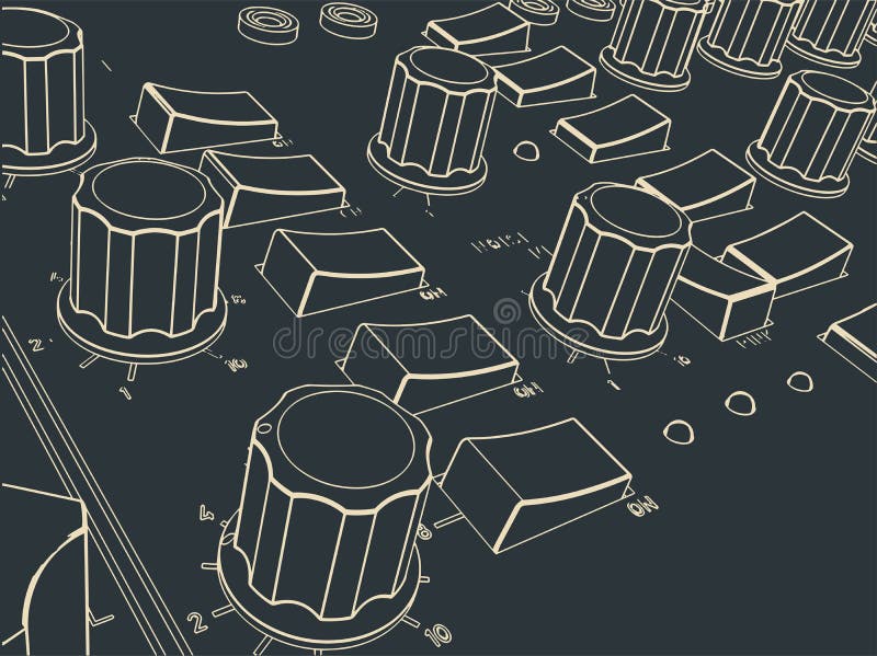 Control panel close-up stock vector. Illustration of equipment - 166891850