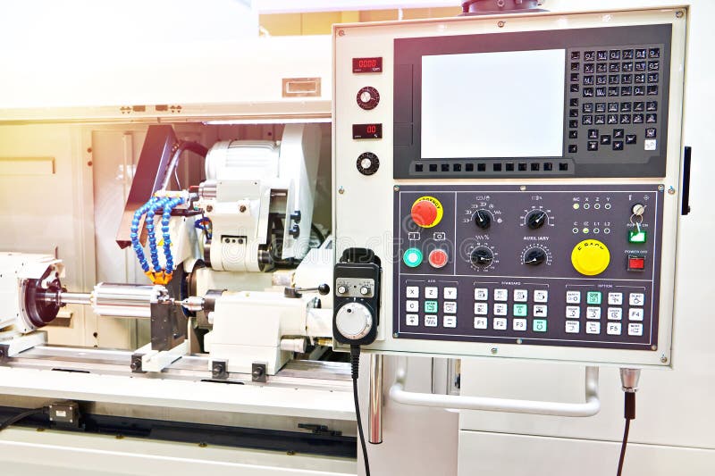 Control Panel CNC Cylindrical Grinder Stock Photo - Image of production ...