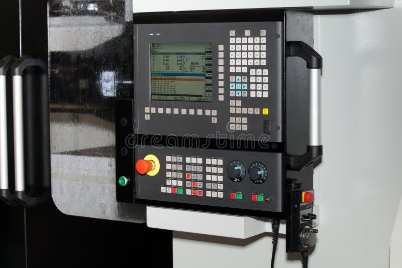 Control Panel of CNC Machine Stock Image - Image of automatic, industry ...