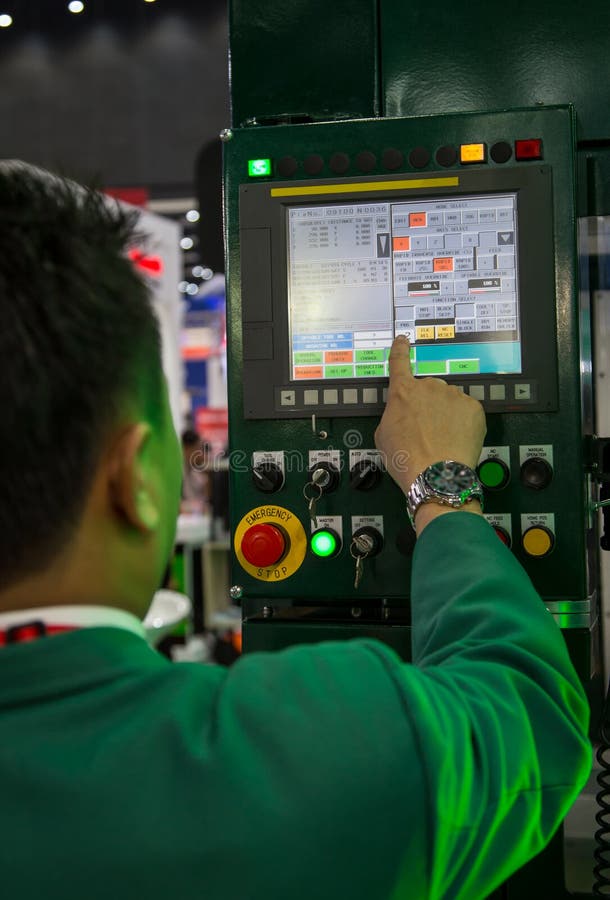 Control Panel of CNC Machine Stock Photo - Image of process, monitor ...