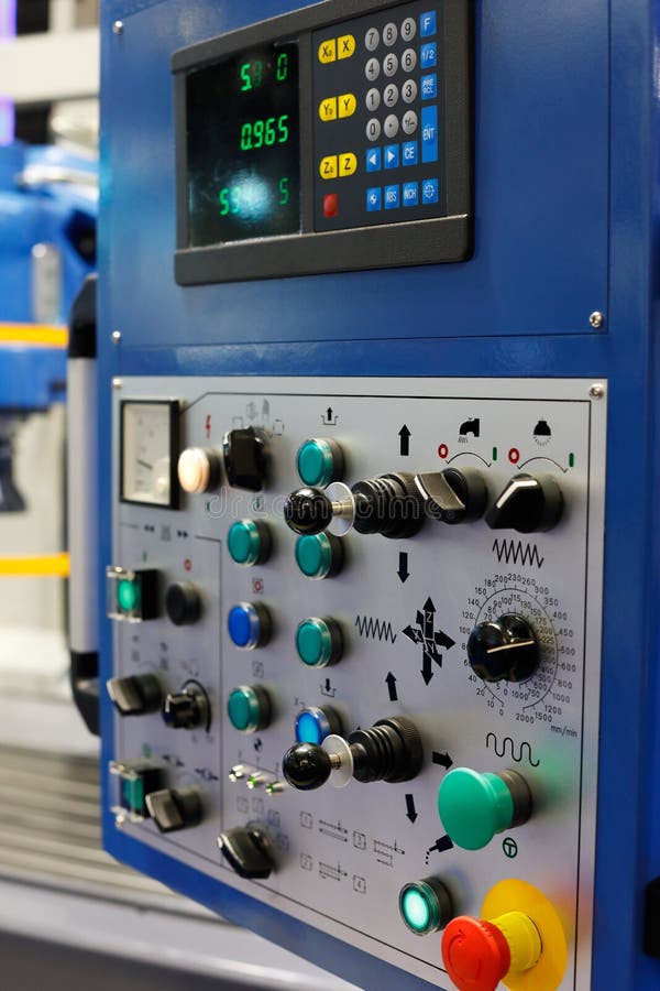 Control Panel of CNC Milling Machine Stock Photo - Image of axis, lathe ...