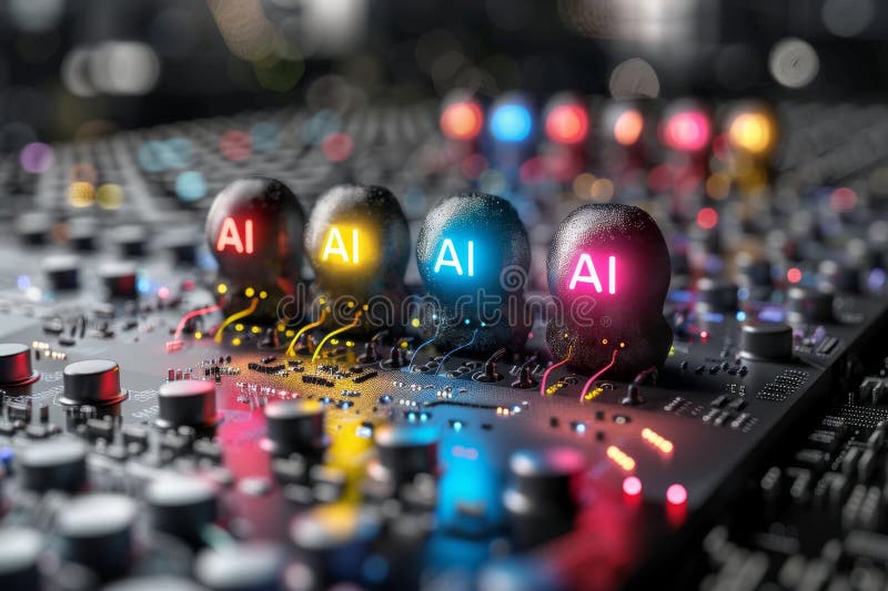 Control Panel with Colorful AI Indicators, Showcasing the Interface of ...