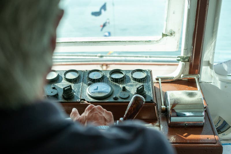 Small Boat Control Panel and Rudder Stock Image - Image of steering ...