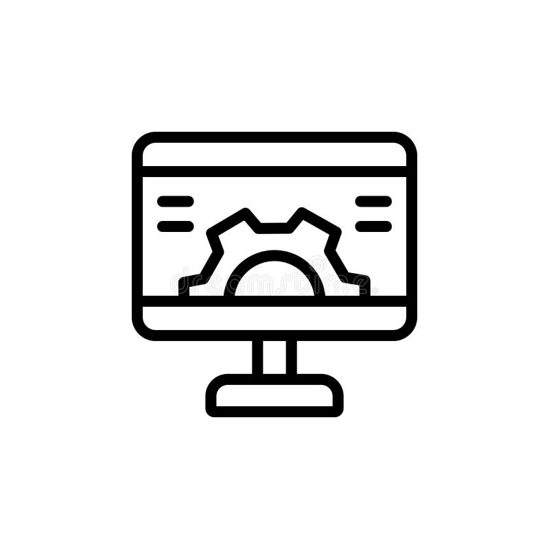 Control Panel, Computer, Gear Icon. Simple Line, Outline Vector ...