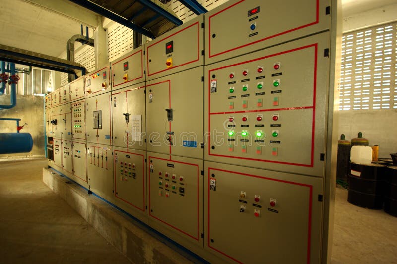 Control Panel at Control Area in Industrial Mill Stock Image - Image of ...