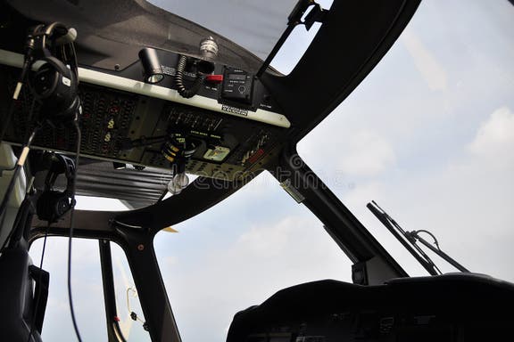 Control Panel and Control Equipment of Plane in Cockpit. Plane Cockpit ...