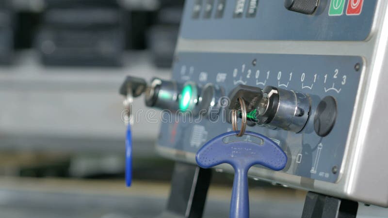 The Control Panel for Controlling the Bending Machine CNC. Several Keys ...