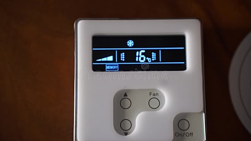 Control Panel of a Cooling System Demonstrating User Options and ...