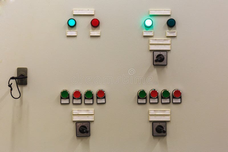 Control Panel of the Cooling System in Server Room with Luminous ...