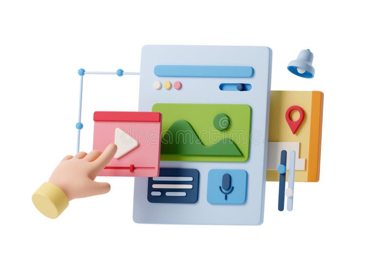 Control Panel 3d Rendered Illustration Stock Illustration ...