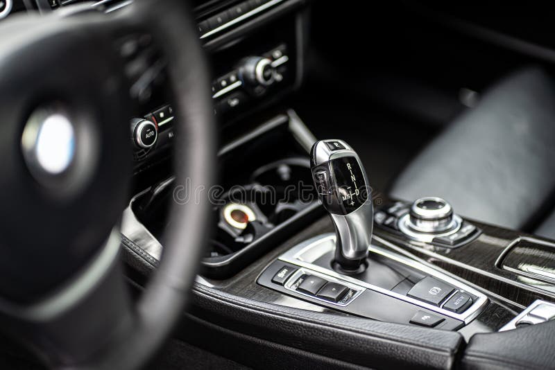 Control Panel Dashboard Car Fragment. Automatic Transmission Gear Shift ...