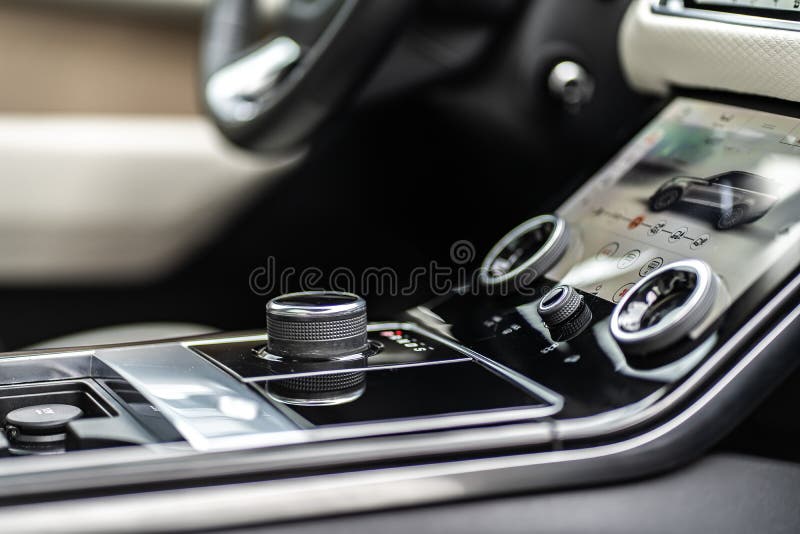 Control Panel Dashboard Car Fragment. Automatic Transmission Gear Shift ...