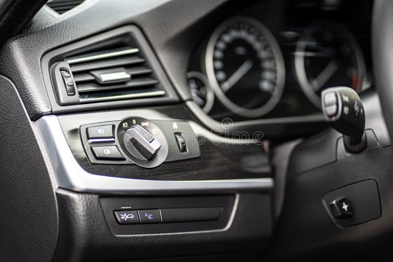 Control Panel Dashboard Car Fragment. Automatic Transmission Gear Shift ...
