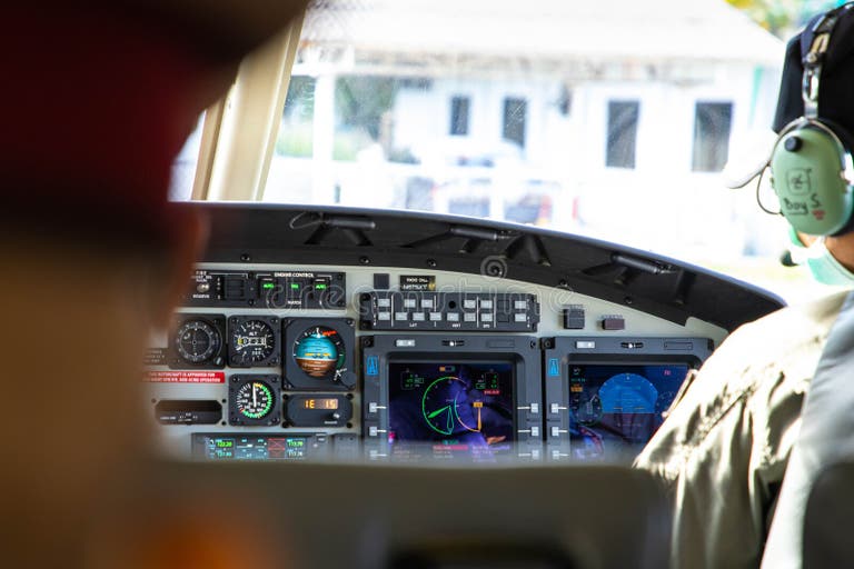 Control Panel Dials and Gauges Inside Cockpit and Navigater Systems ...