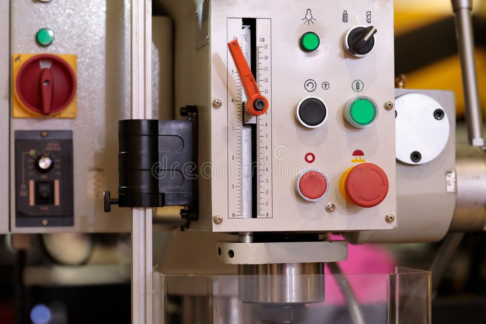 Control Panel of Drilling and Tapping Machine Stock Image - Image of ...