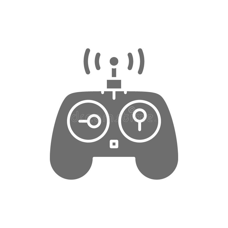 Control Panel for Drone, Remote Controller, Gamepad Grey Icon. Stock ...