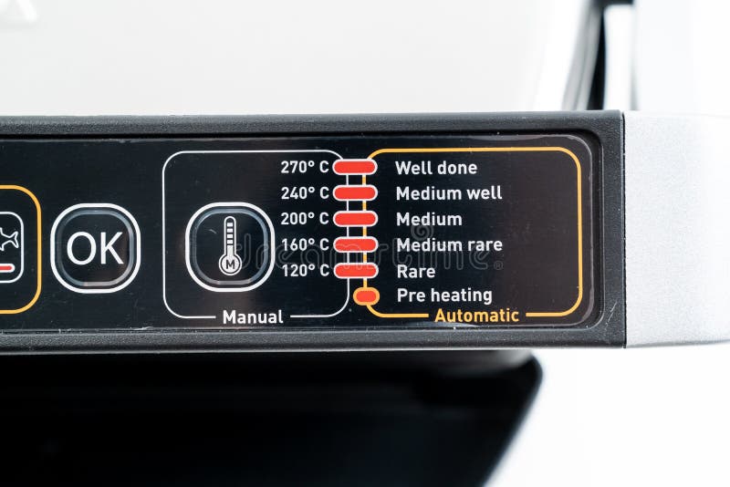 Control Panel. Electric Grill with Closed Lid. Stock Image - Image of ...