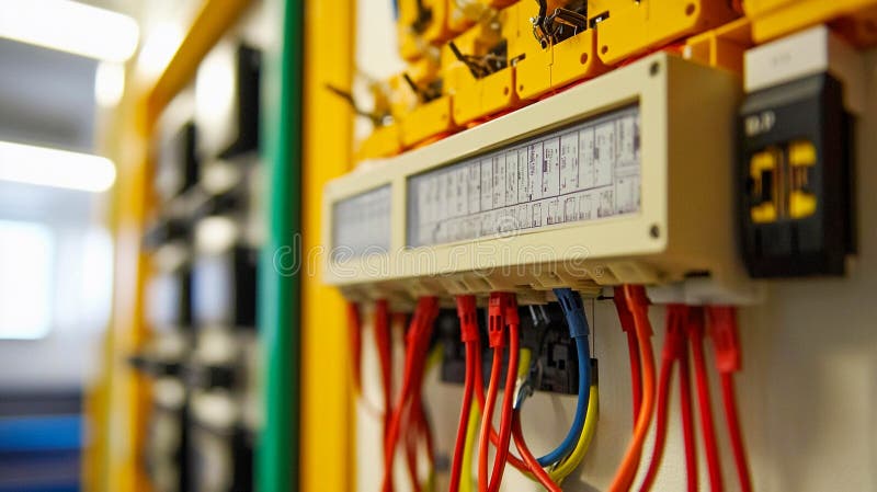Control Panel and Electrical Connections in a Modern Industrial ...