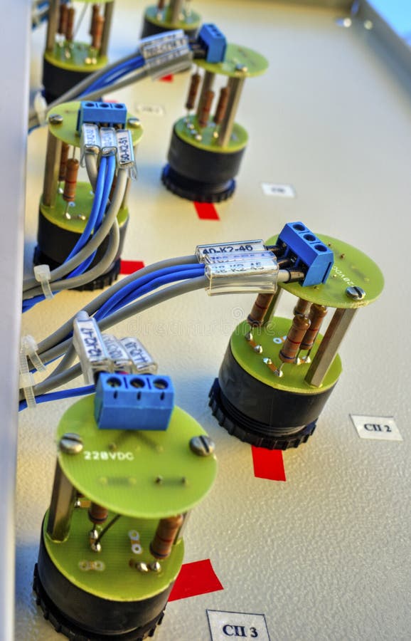 Control Panel with Electrical Switches Stock Image - Image of electric ...