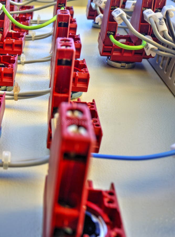 Control Panel with Electrical Switches Stock Image - Image of assemble ...