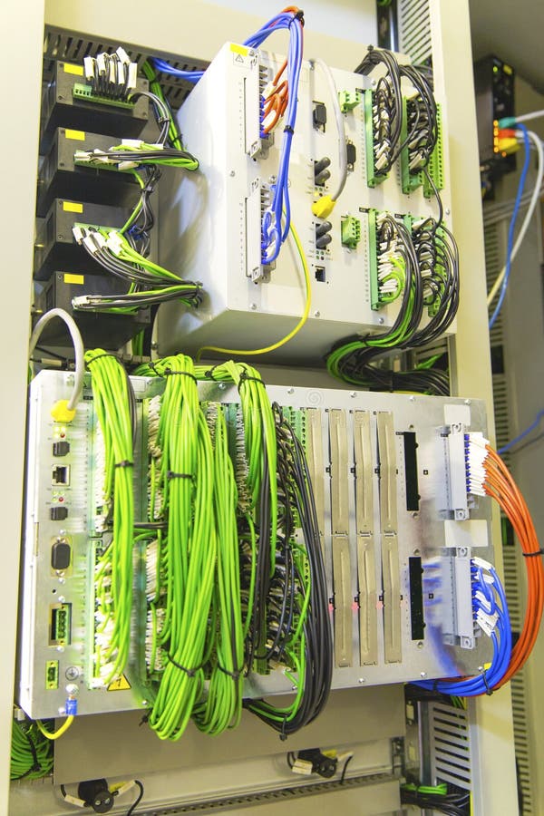 Control Panel with Electronic Devices Stock Image - Image of cables ...