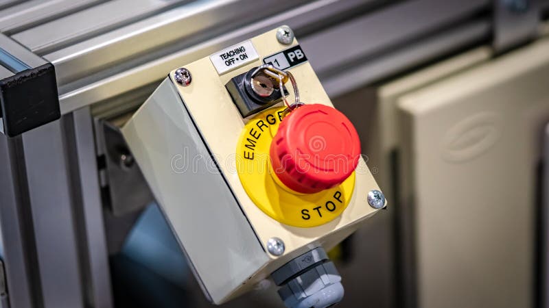 Control Panel with Emergency Buttons Stock Photo - Image of industry ...