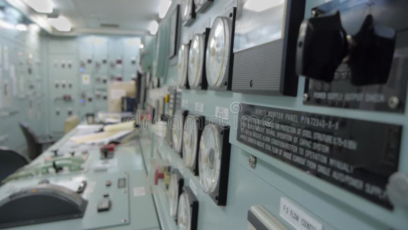 Control Panel of Engine Control Room Stock Video - Video of marine ...